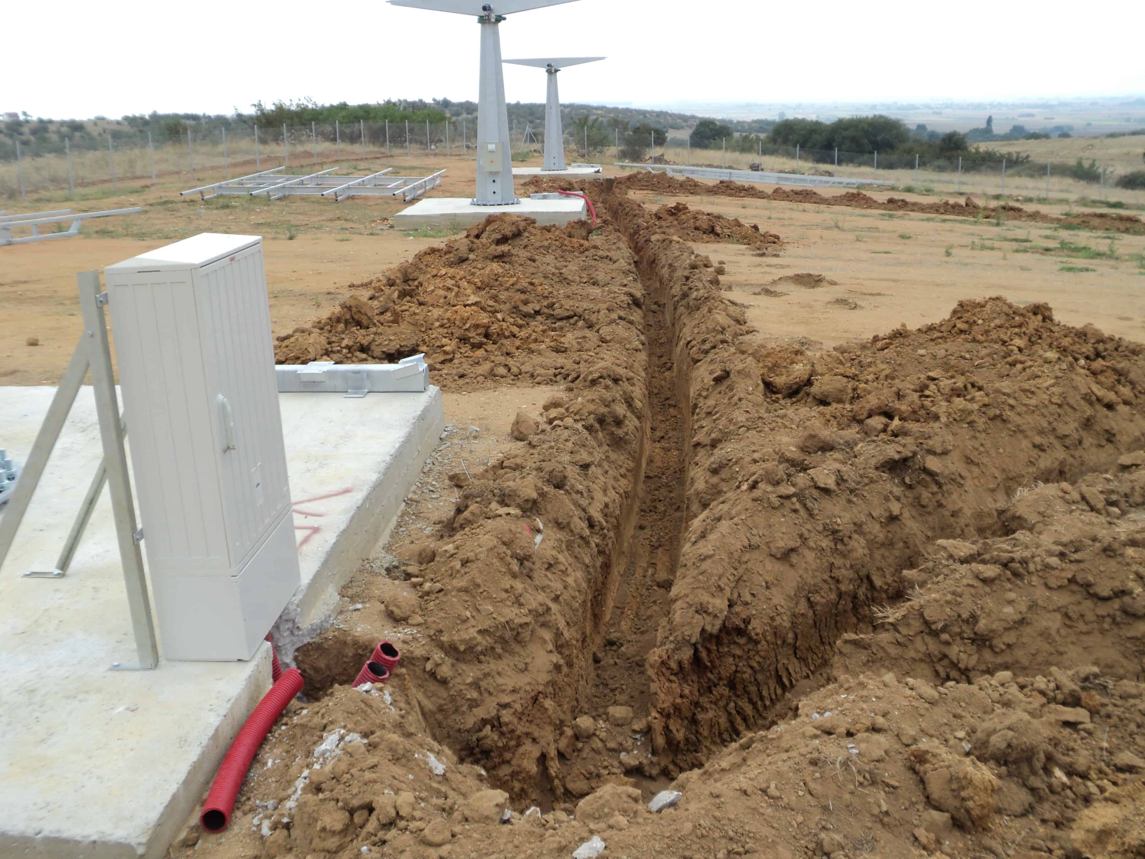 installation of under ground solar cables 1000VDC - Voltacon